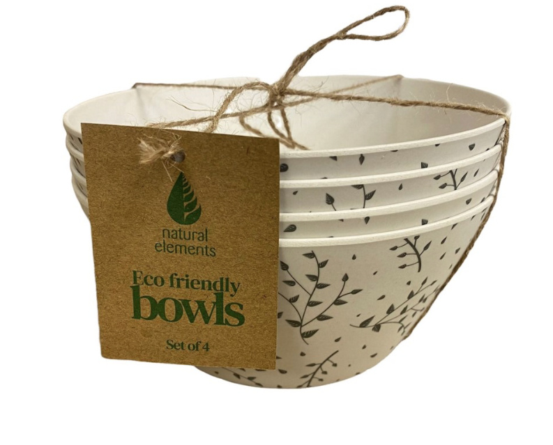 Natural Elements Eco Friendly Bowls ( Set of 4 ) - Biodegradable Life