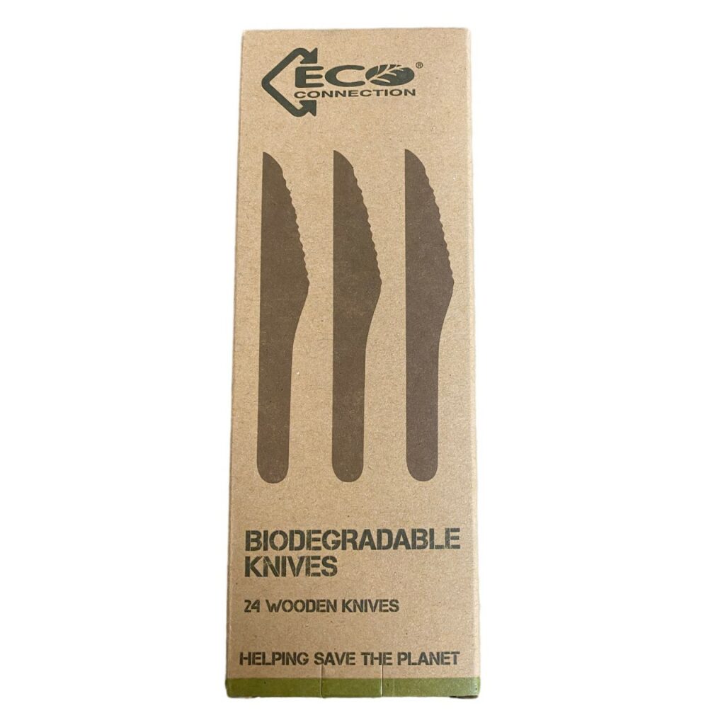Biodegradable Wooden Knives - 24 Pack - Biodegradable Life